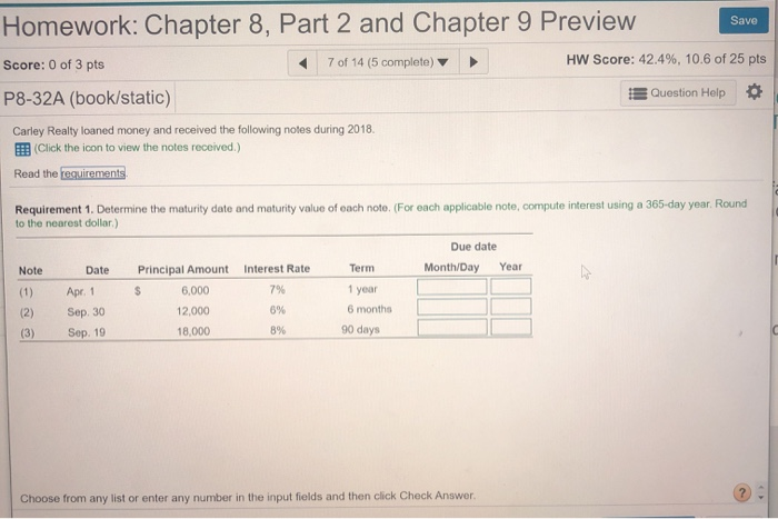 Solved Homework: Chapter 8, Part 2 and Chapter 9 Preview | Chegg.com Solved Homework: Chapter 8, Part 2 and Chapter 9 Preview | Chegg.com