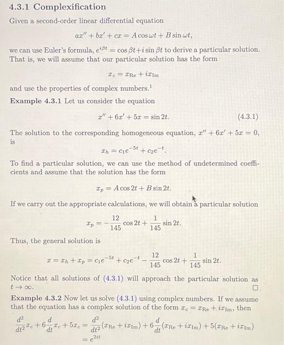 Solved DIFFERENTIAL EQUATIONSnumber 1 and 9, use the method | Chegg.com