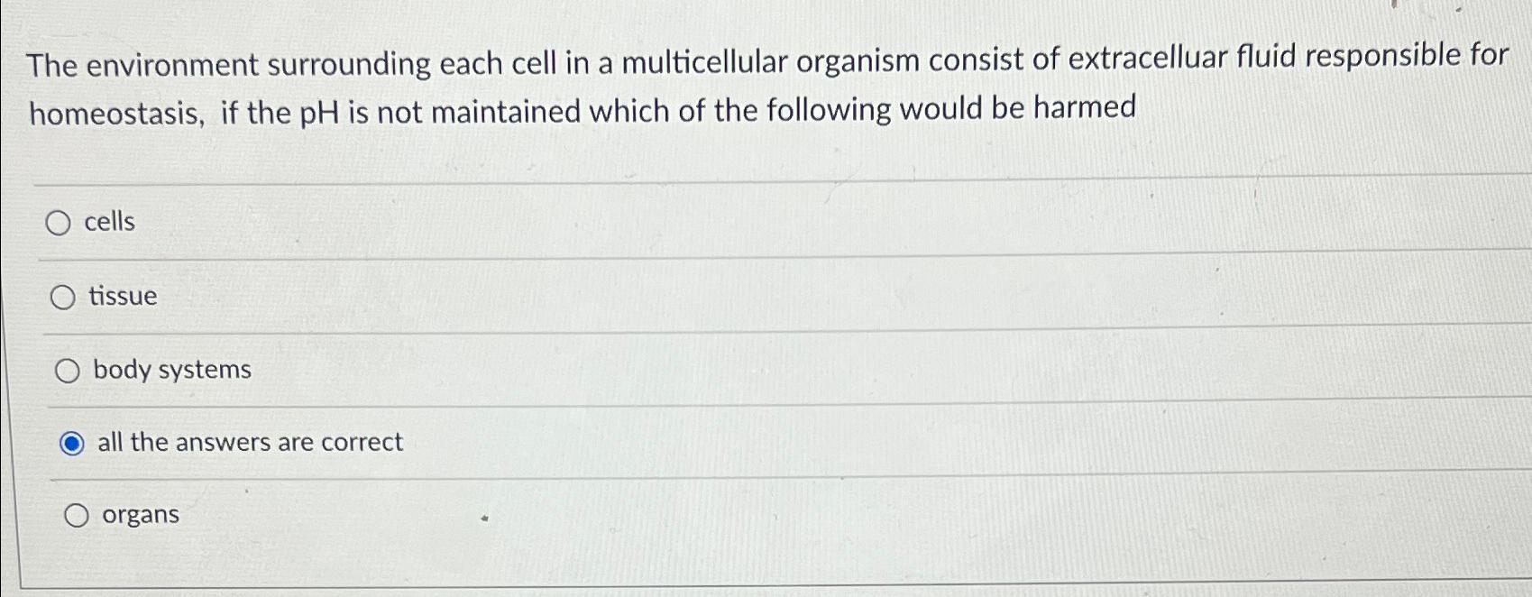 Solved The environment surrounding each cell in a | Chegg.com
