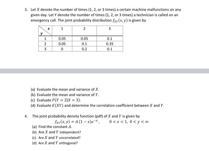 Solved 3. Let X denote the number of times (1, 2, or 3 | Chegg.com