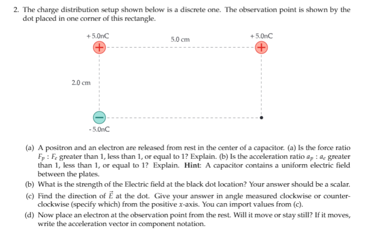 Solved The charge distribution setup shown below is a | Chegg.com