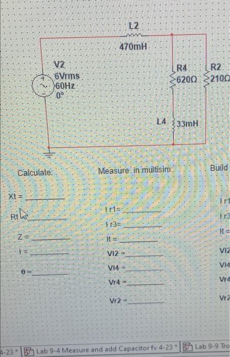 Solved Calculate: Measure in multísim: | Chegg.com