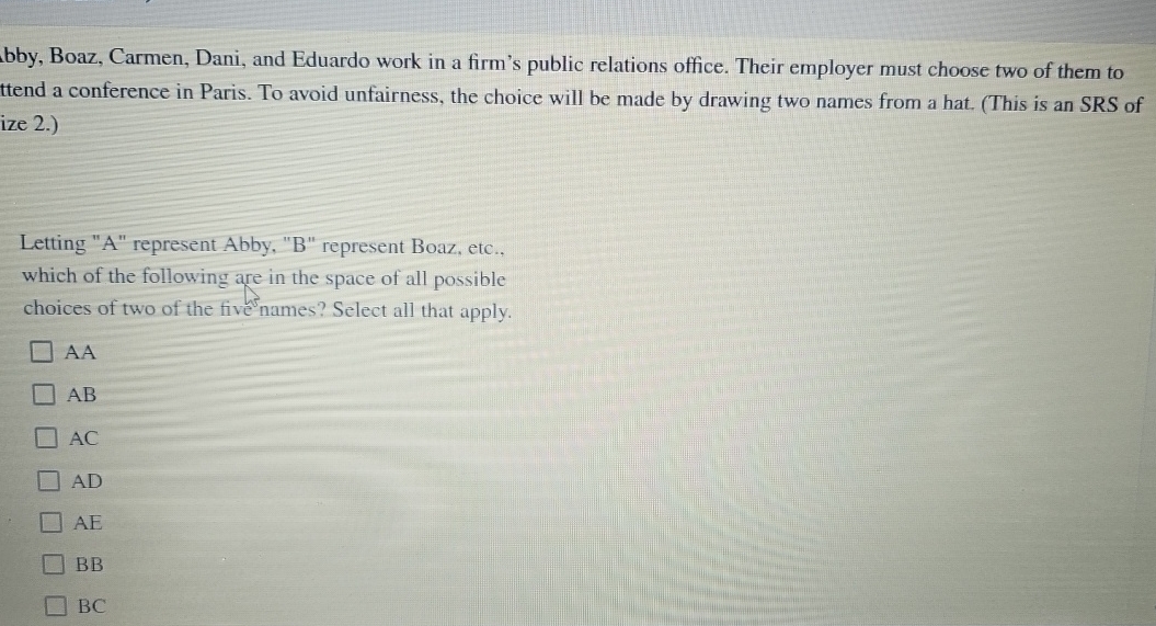 Solved bby, ﻿Boaz, Carmen, Dani, and Eduardo work in a | Chegg.com