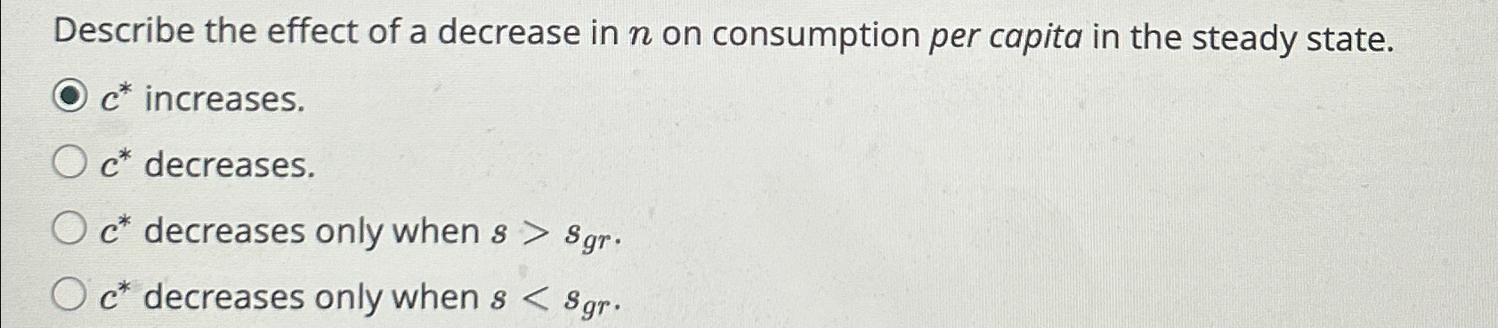 Solved Describe the effect of a decrease in n ﻿on | Chegg.com
