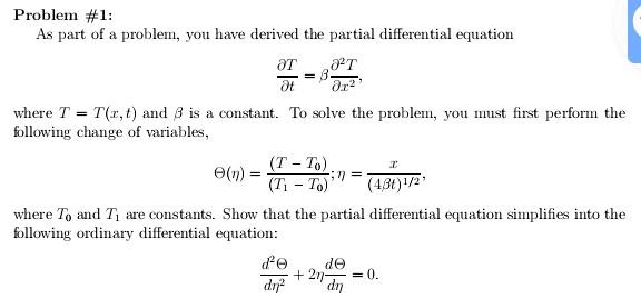 Solved Problem \#1: As part of a problem, you have derived | Chegg.com