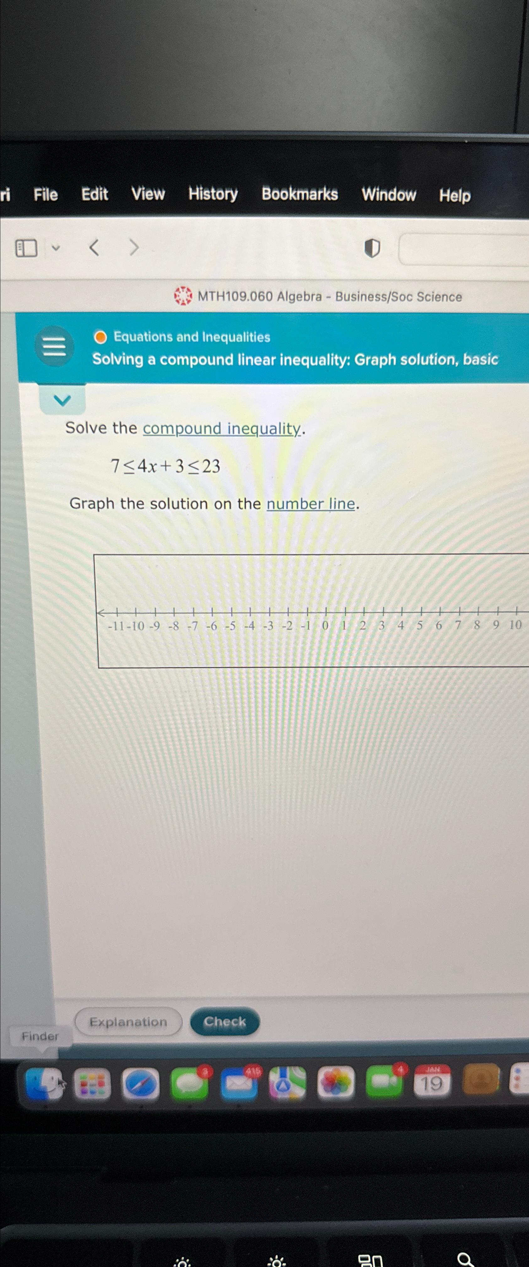 Solved MTH109.060 ﻿Algebra - ﻿Business/Soc ScienceEquations | Chegg.com