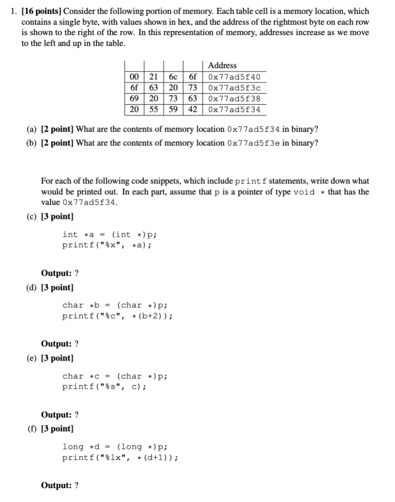 Solved [16 ﻿points] ﻿Consider the following portion of | Chegg.com