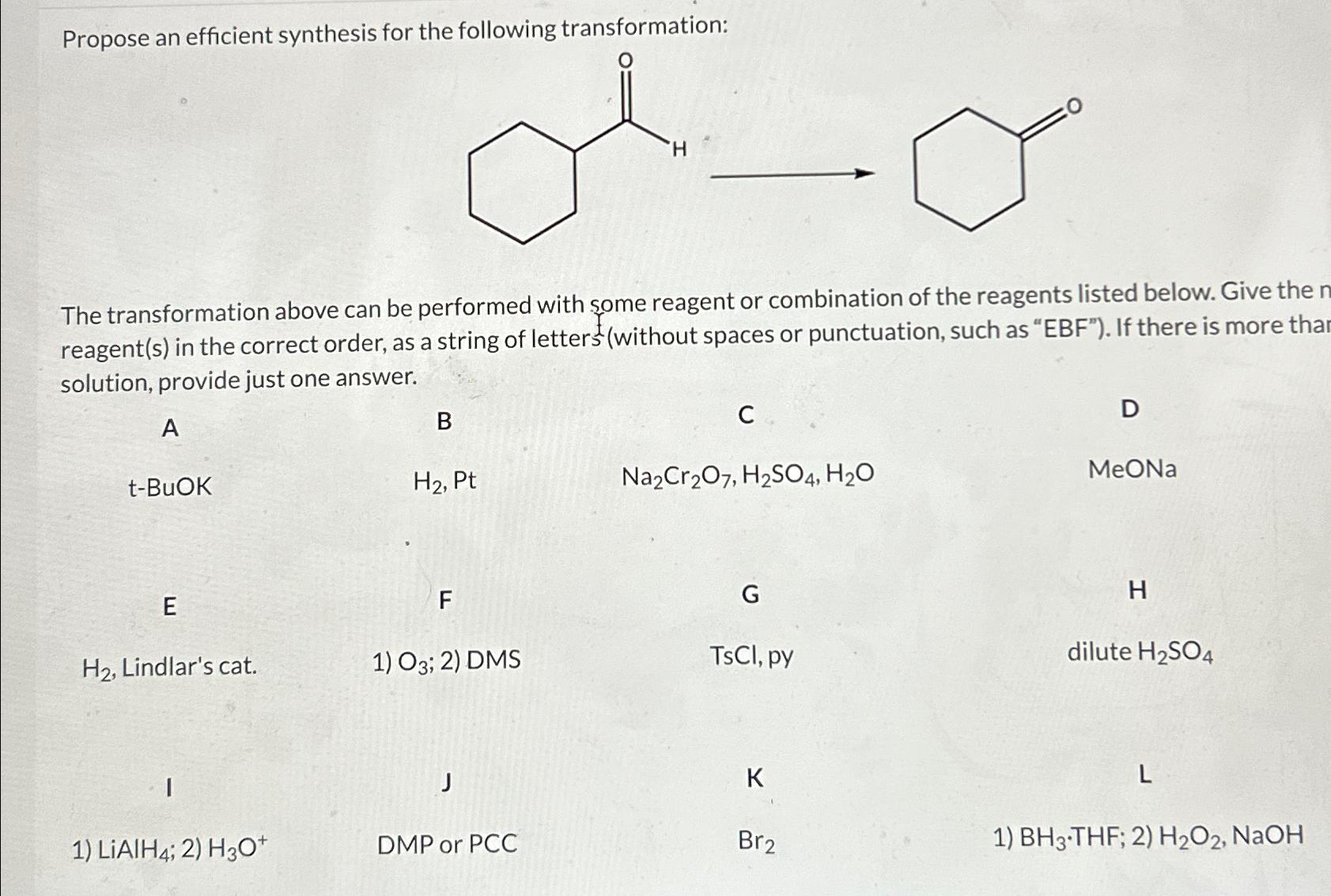 Solved Propose an efficient synthesis for the following | Chegg.com