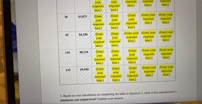 Solved 1. When ONLY total costs (TC) are known, such as | Chegg.com