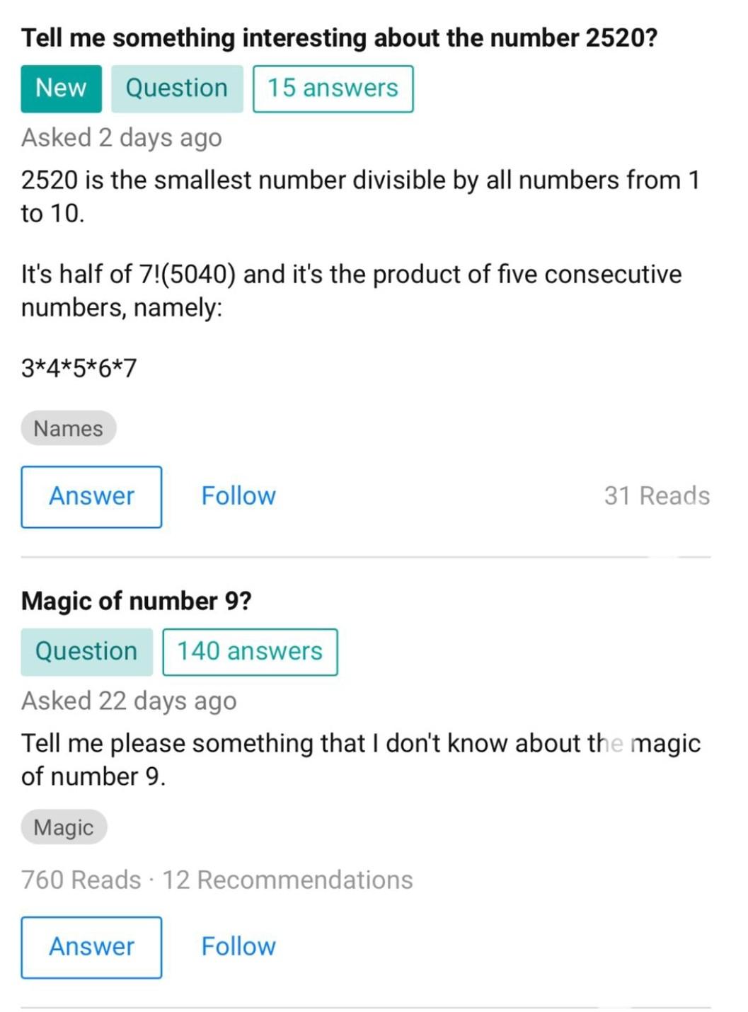 Solved Tell me something interesting about the number 2520? | Chegg.com