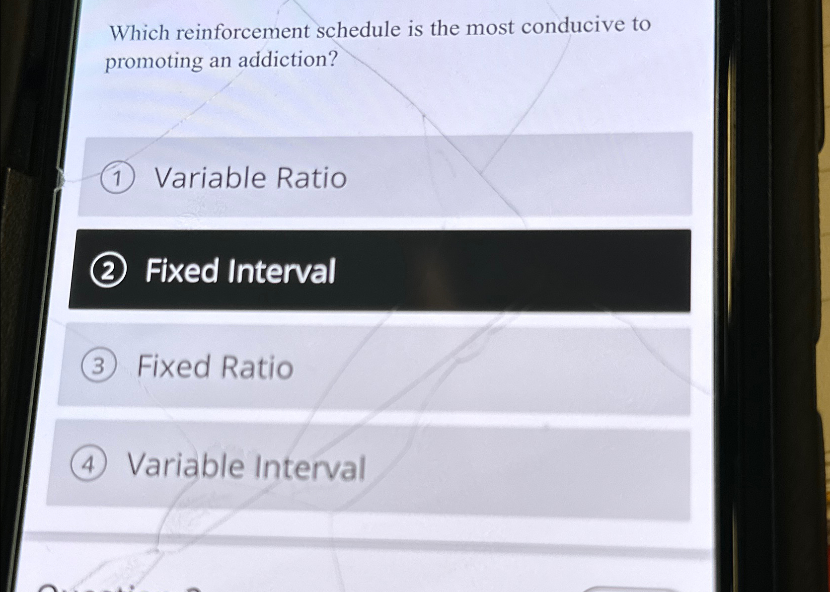 Solved Which reinforcement schedule is the most conducive to | Chegg.com