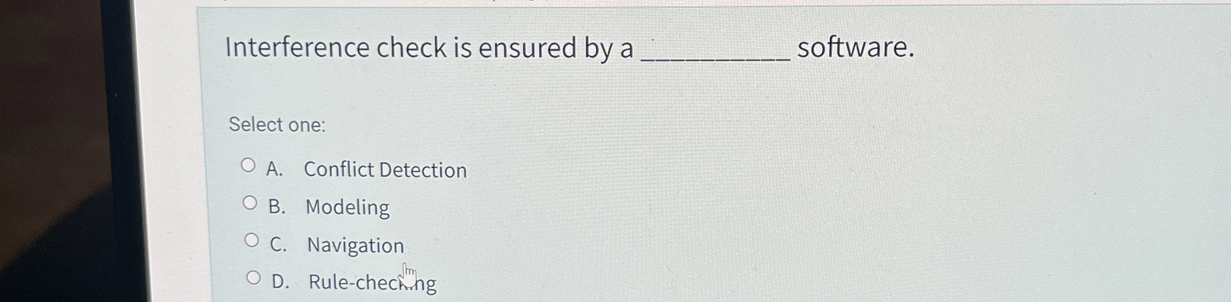 Solved Interference check is ensured by asoftware.Select | Chegg.com