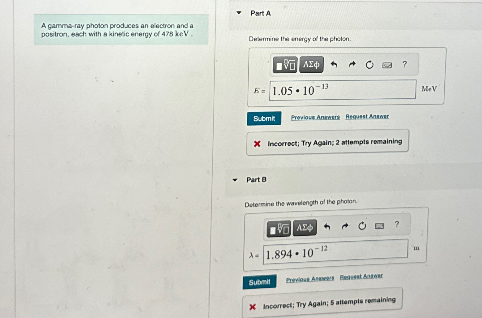 Solved A gamma-ray photon produces an electron and a | Chegg.com