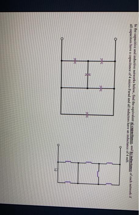 Solved In the capacitive and inductive networks below, find | Chegg.com