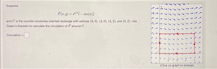 Solved F(x,y)=ey/5i−sin(x)j and C is the counter-clockwise | Chegg.com