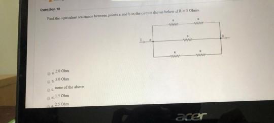 Solved Question 1 henced in the cachet shelow Olum 20 Ohm | Chegg.com