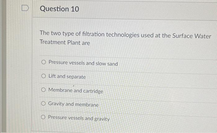 Solved The following valves types are typically used to | Chegg.com