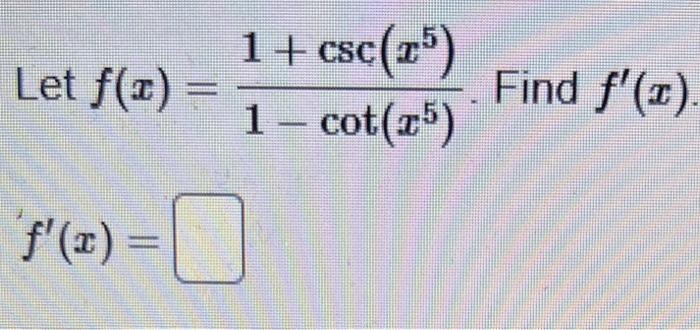 Solved Let f(x)=sin(x4) f′(x)=f′(1)=Let | Chegg.com