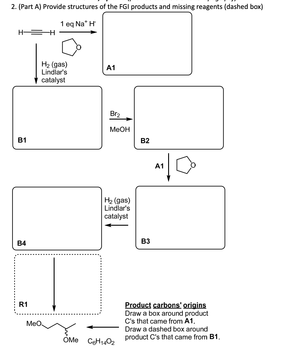 Solved 2. (Part A) ﻿Provide structures of the FGI products | Chegg.com