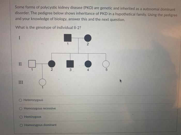 Solved Some forms of polycystic kidney disease (PKD) are | Chegg.com