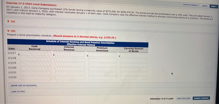 Solved Exercise 17-3 (Part Level Submission) On January 1, | Chegg.com
