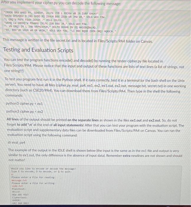 Solved PA 4. Caesar Cipher Topics 1. Data Collections: | Chegg.com