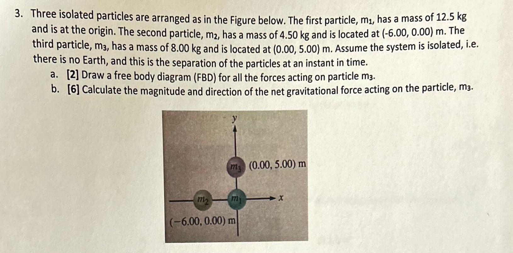 Solved Three isolated particles are arranged as in the | Chegg.com