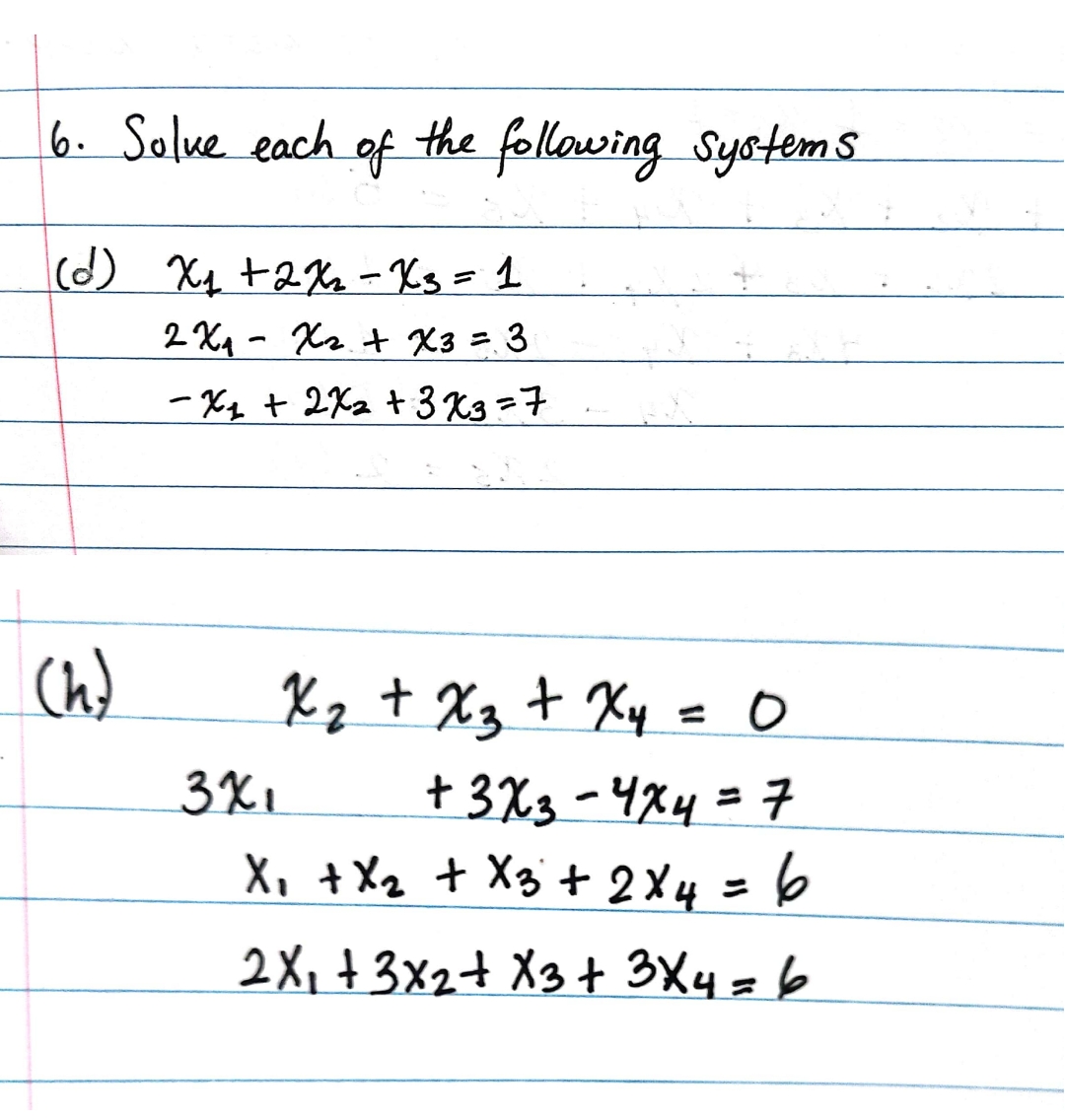 Solve each of the following | Chegg.com