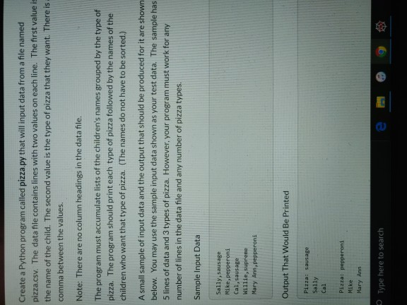 Solved Create a Python program called pizza.py that will | Chegg.com