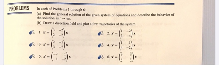 Solved PROBLEMS In each of Problems 1 through 6: (a) Find | Chegg.com