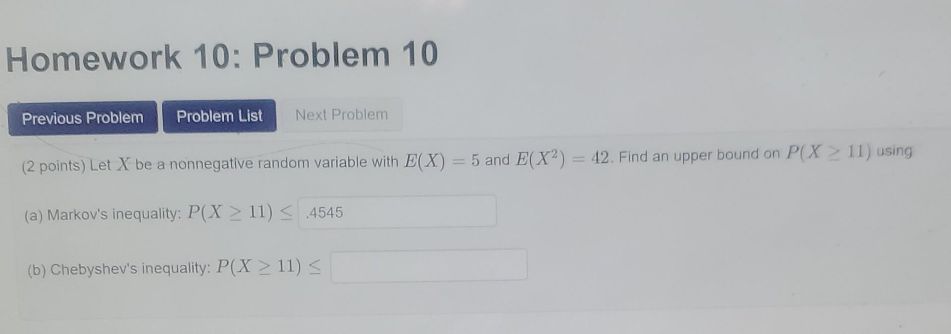 Solved Homework 10: Problem 10 Previous Problem Problem List | Chegg.com