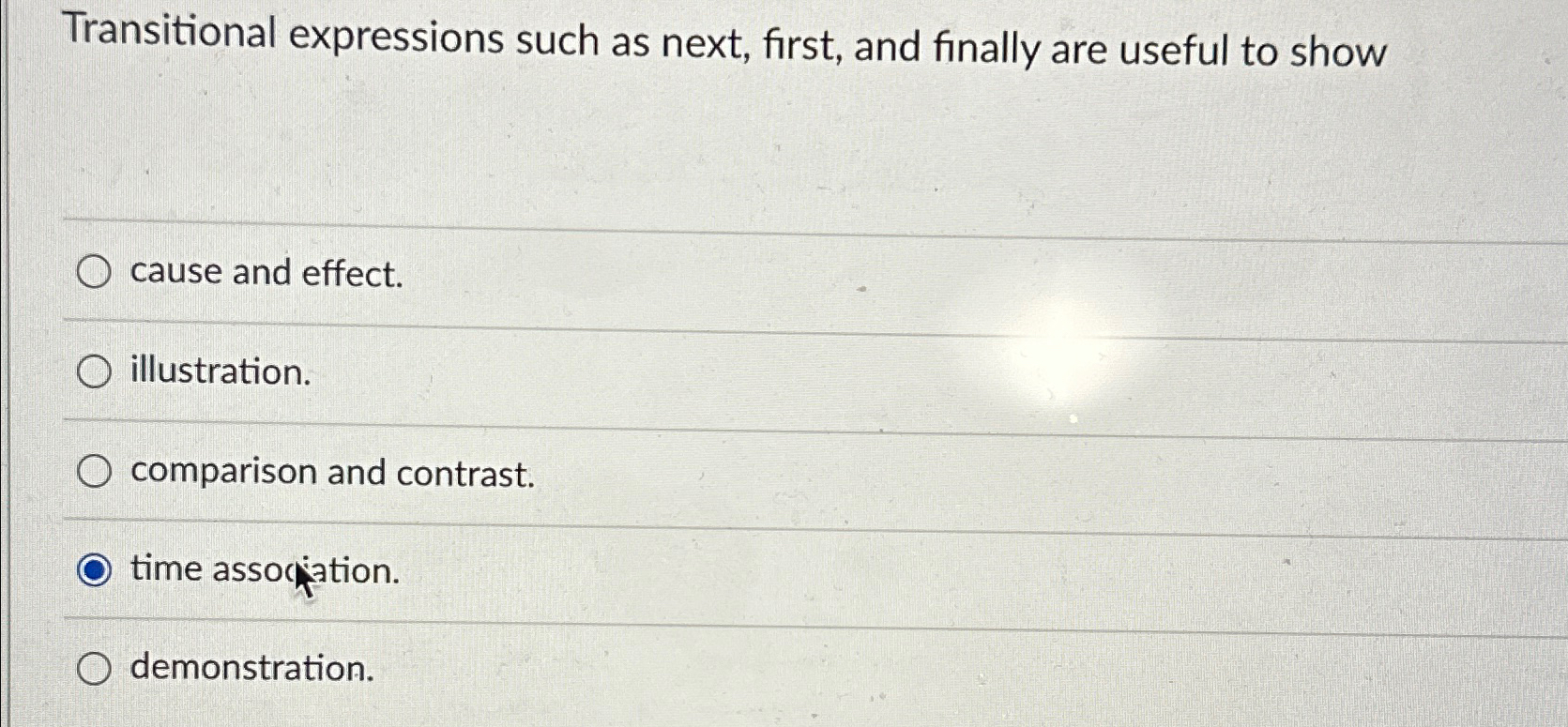 Solved Transitional expressions such as next, first, and | Chegg.com