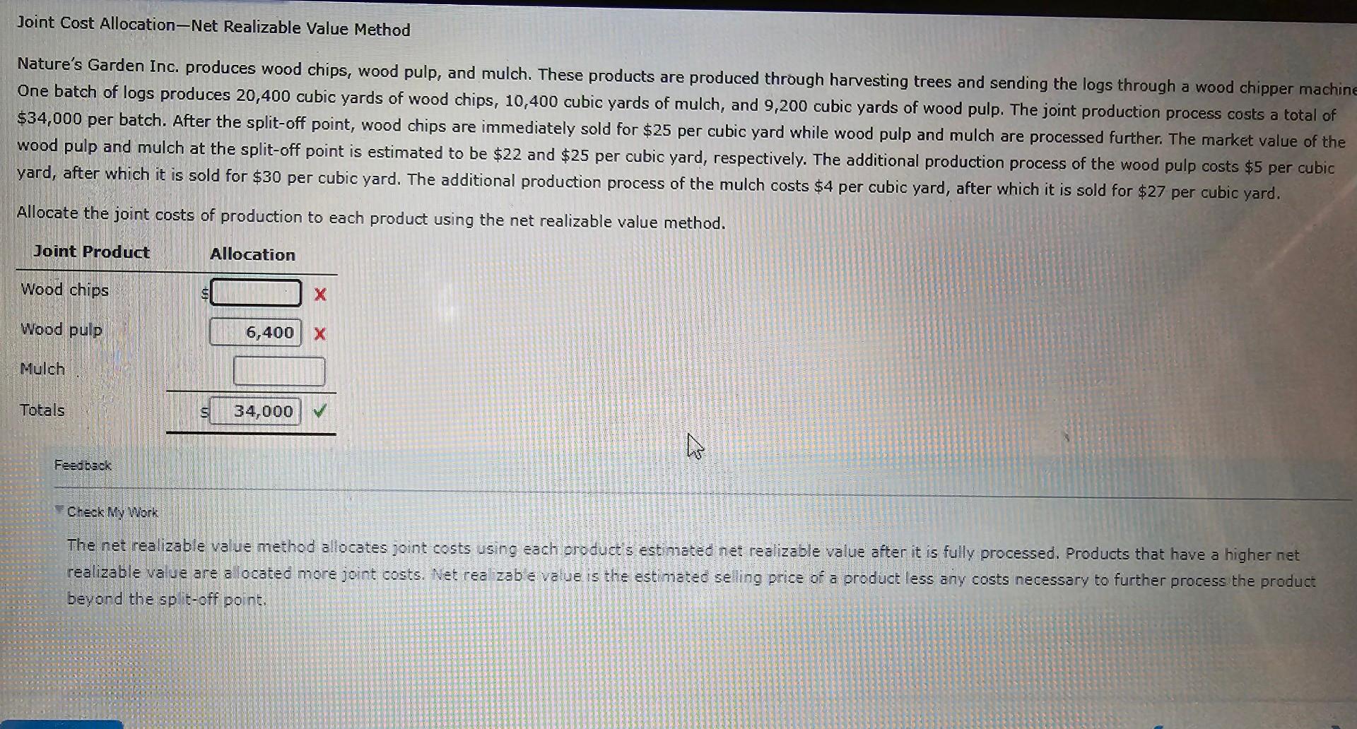 Solved Joint Cost Allocation-Net Realizable Value Method | Chegg.com