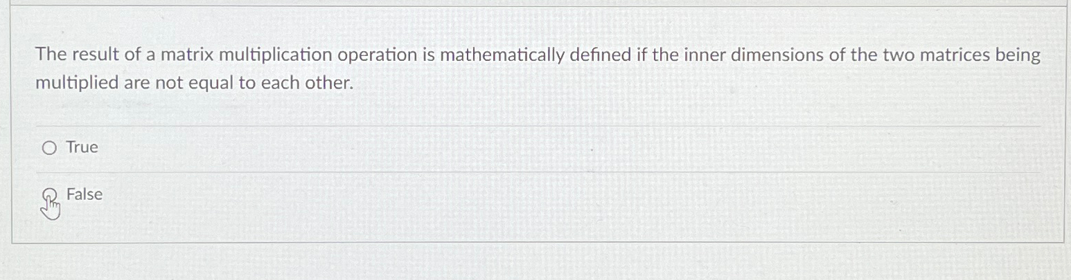 Solved The result of a matrix multiplication operation is | Chegg.com