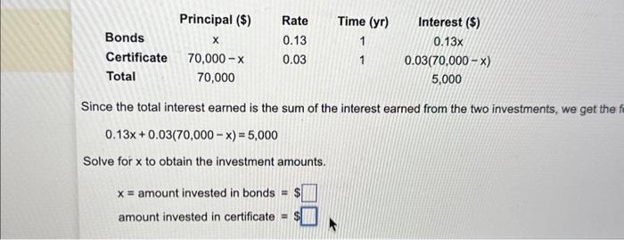 Solved Since the total interest earned is the sum of the | Chegg.com