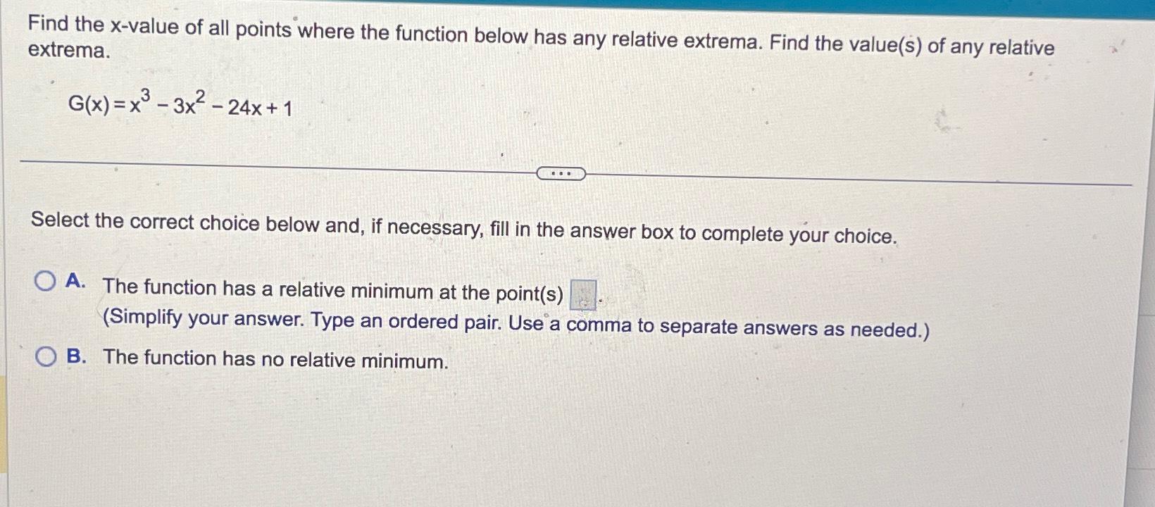 Solved Find the x-value of all points where the function | Chegg.com