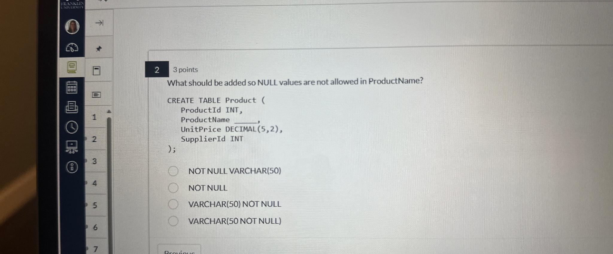 Solved 23 ﻿pointsWhat should be added so NULL values are not | Chegg.com