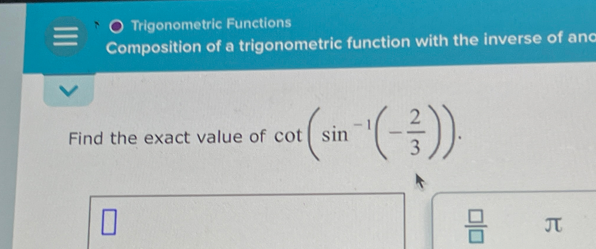 Solved Trigonometric FunctionsComposition of a trigonometric | Chegg.com