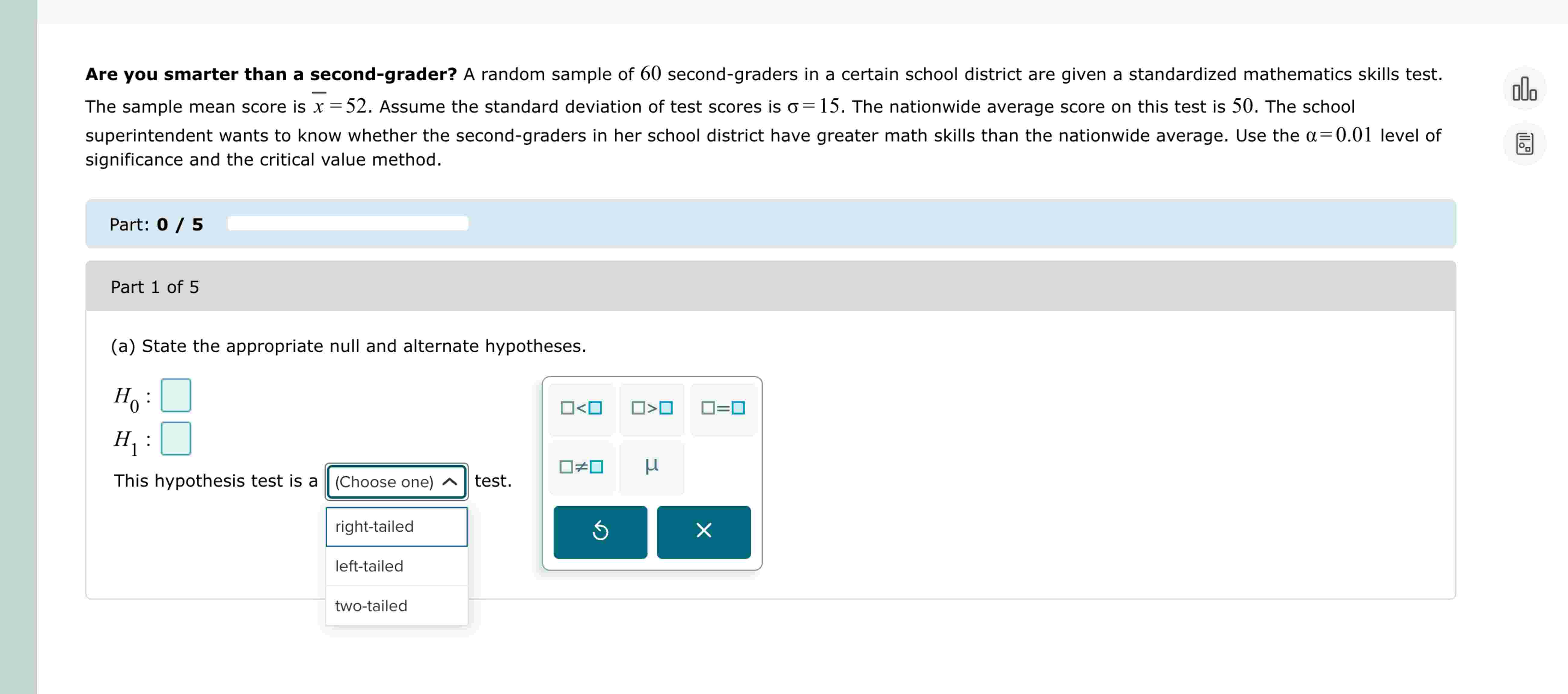 Solved Are you smarter than a second-grader? A random sample | Chegg.com