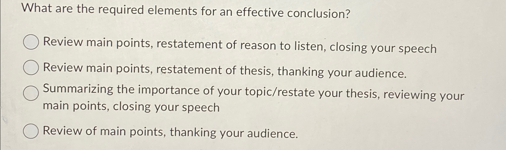 Solved What are the required elements for an effective | Chegg.com
