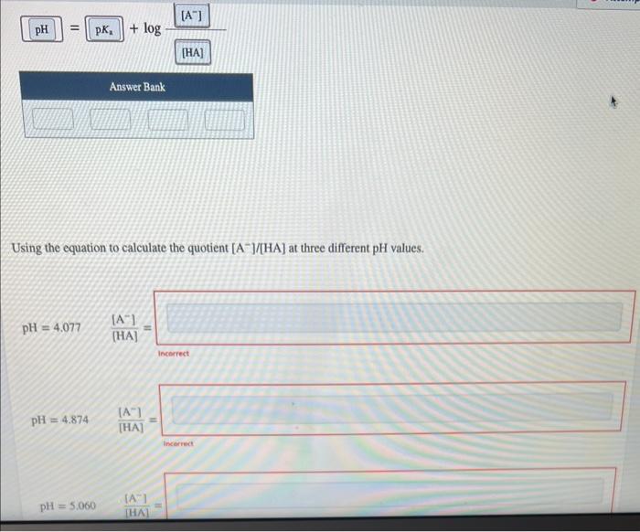 Solved Using the equation to calculate the quotient | Chegg.com