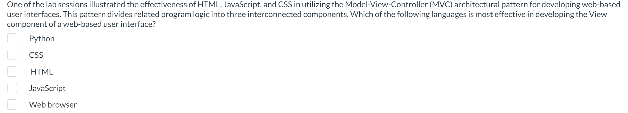 Solved One of the lab sessions illustrated the effectiveness | Chegg.com
