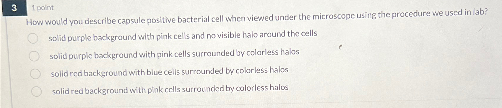 Solved 3 1 ﻿pointHow would you describe capsule positive | Chegg.com