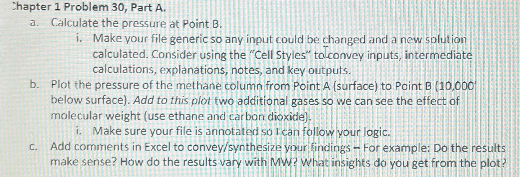 Solved 'hapter 1 ﻿Problem 30, ﻿Part A.a. ﻿Calculate the | Chegg.com