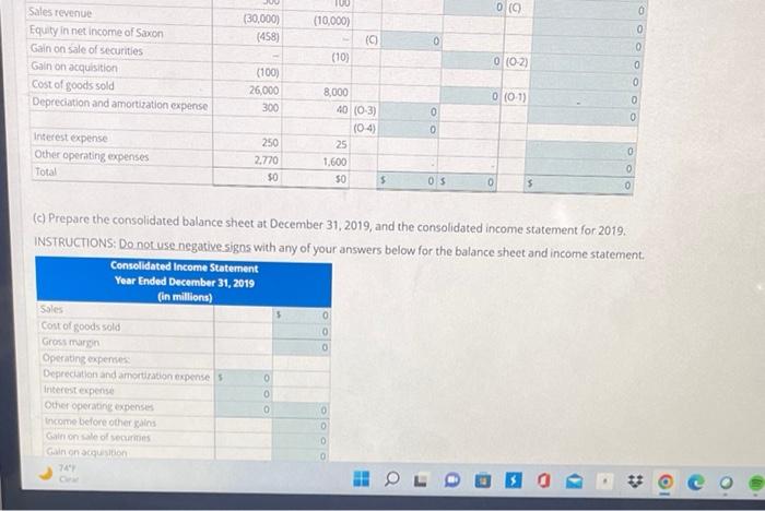 Solved Consolidated Balance Sheet Working Paper, Bargain | Chegg.com