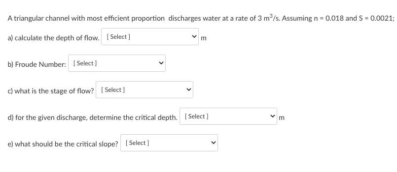 Solved A triangular channel with most efficient proportion | Chegg.com