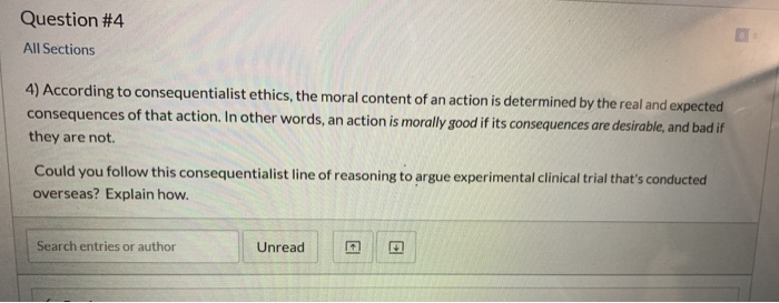 Solved Question #4 All Sections 4) According to | Chegg.com