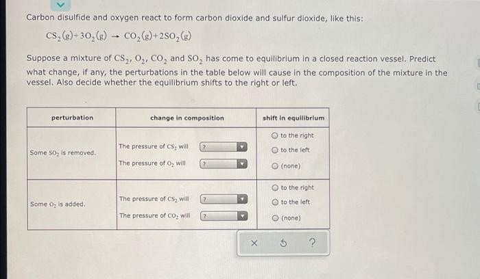 Solved Carbon disulfide and oxygen react to form carbon | Chegg.com
