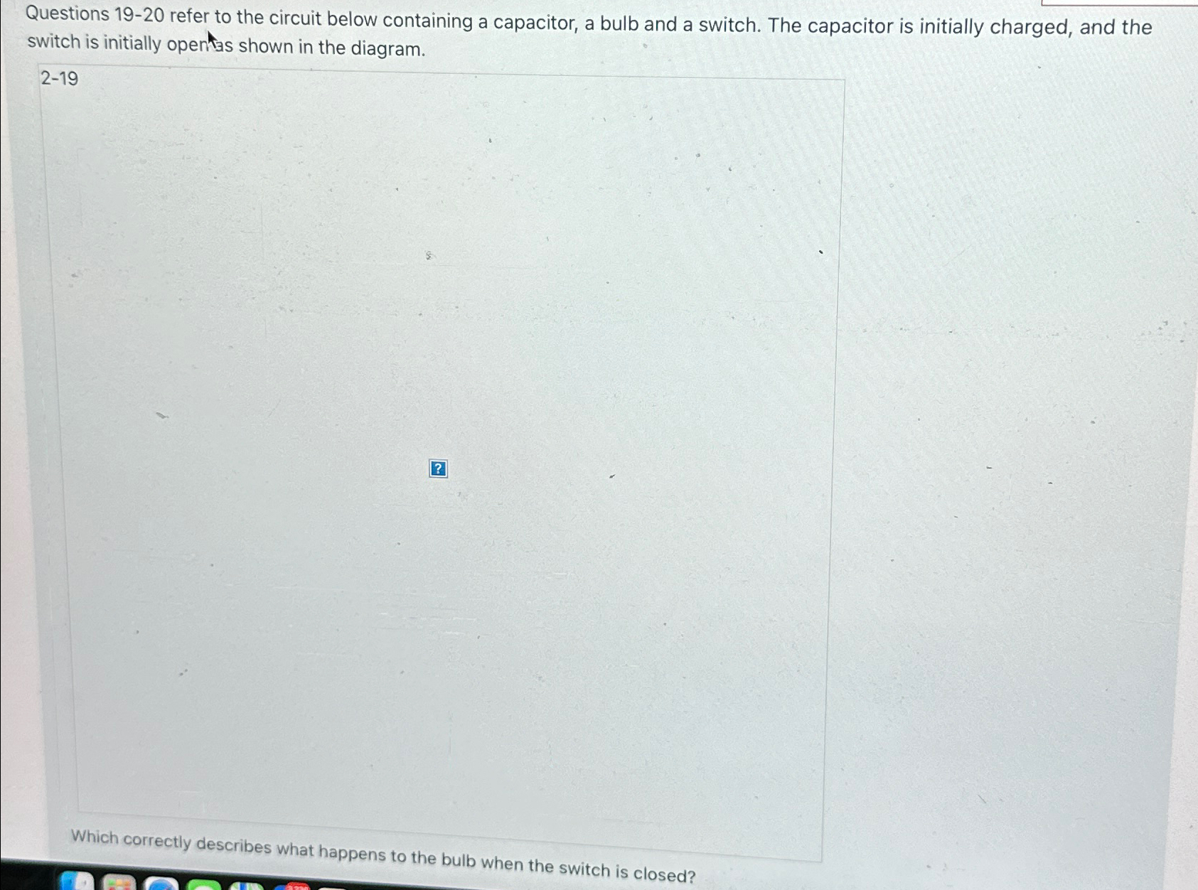 Solved Questions 19-20 ﻿refer to the circuit below | Chegg.com