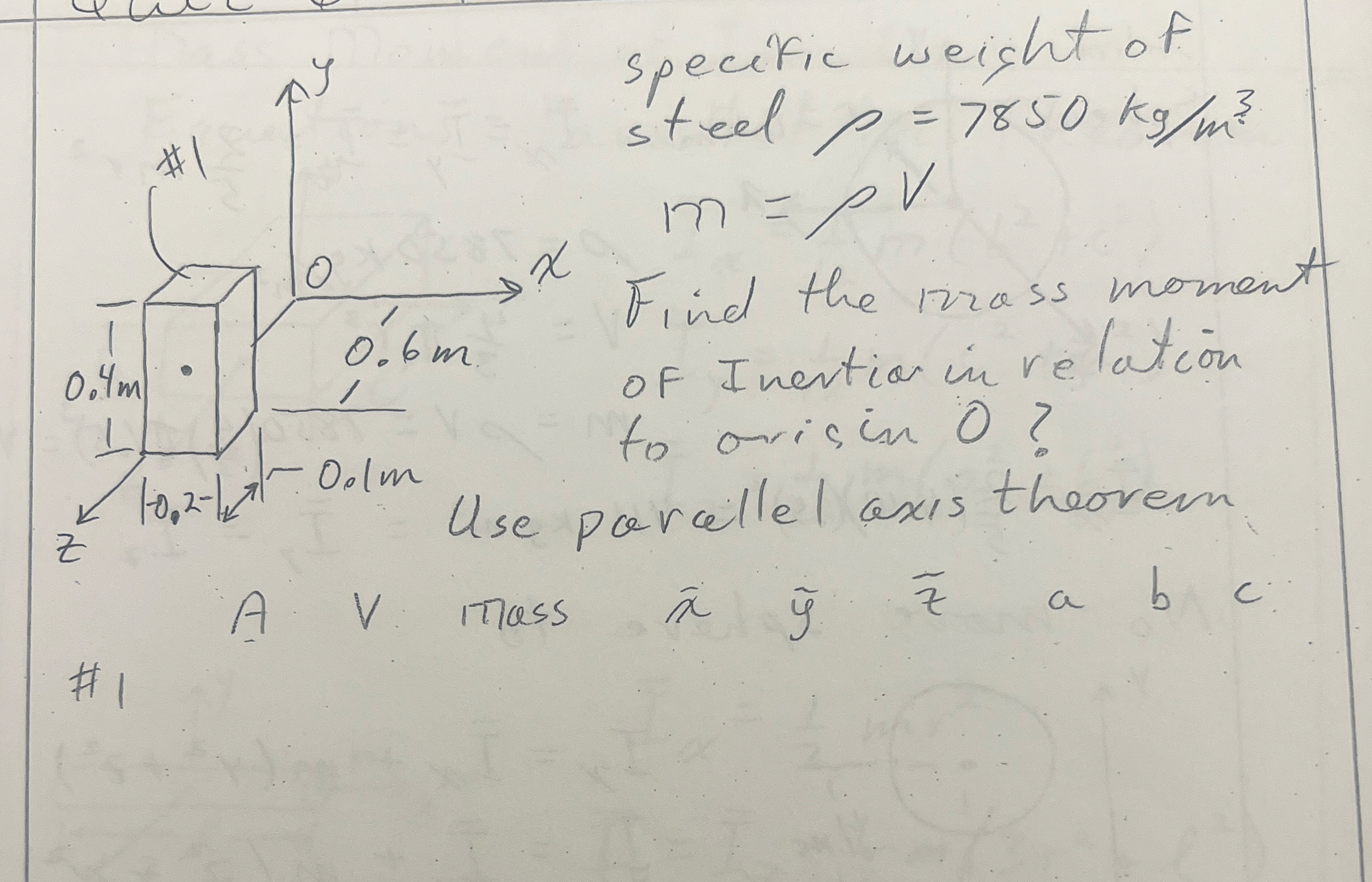 specific weight of steel ρ=7850kgm3.m=ρVFind the | Chegg.com